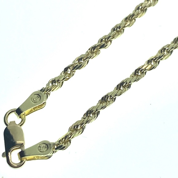 Jewelry | 1k Gold 21mm 16 Rope Chain Necklace | Poshmark
